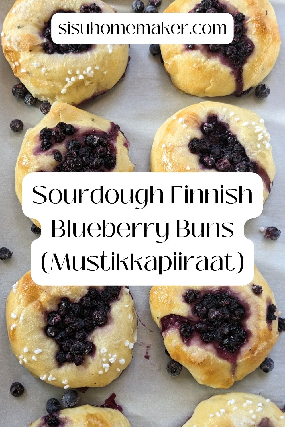 Sourdough Finnish Blueberry Buns (Mustikkapiiraat) - Sisu Homemaker